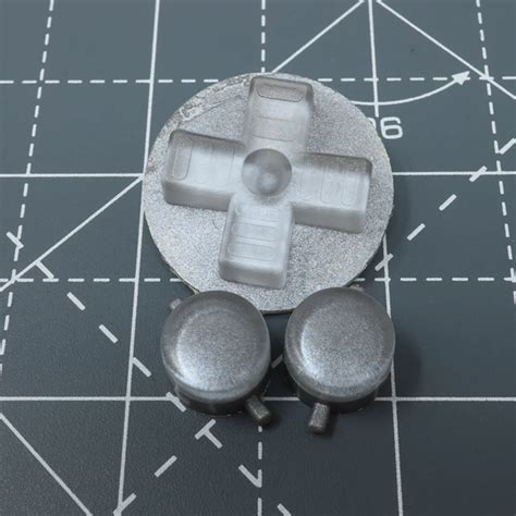 Nes Custom Buttons Metallic Silver Retro Game Repair Shop