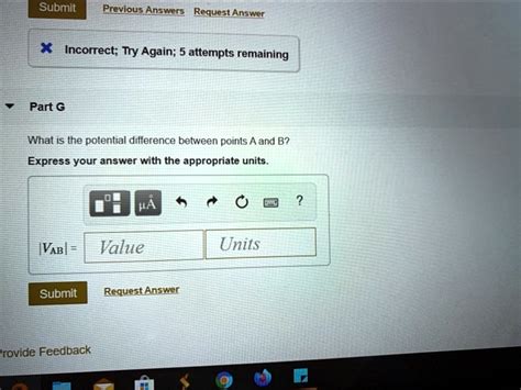 Solved Submit Previous Answers Request Answer Incorrect Try Again 5
