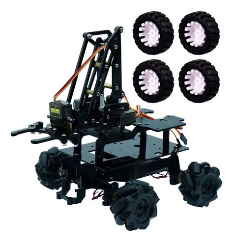 Carro Robot Arduino Programable Omnidireccional Con Brazo Tecneu