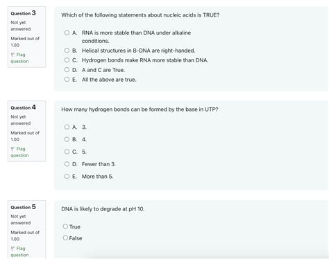 Solved Which of the following statements about nucleic acids | Chegg.com