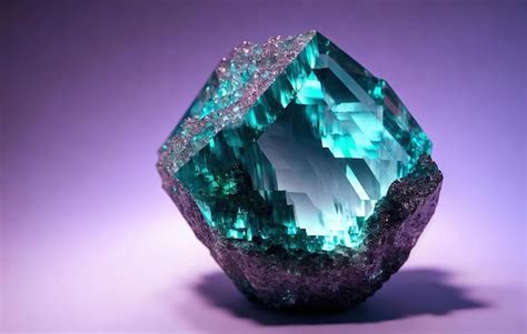 Premium Photo Blue And Green Crystals Amethyst Crystal On A White