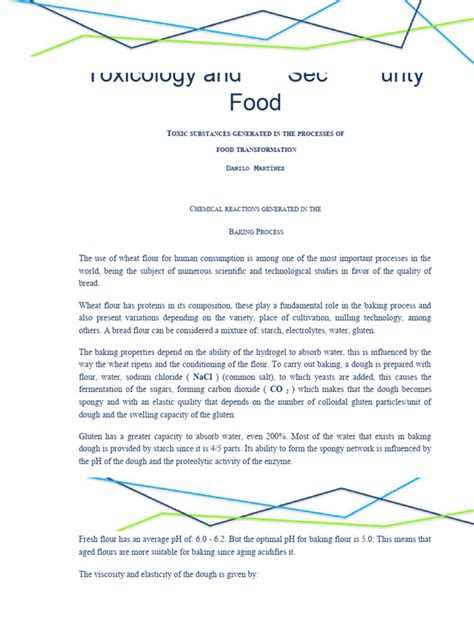 Chemical Reactions Baking Process Pdf Breads Fermentation