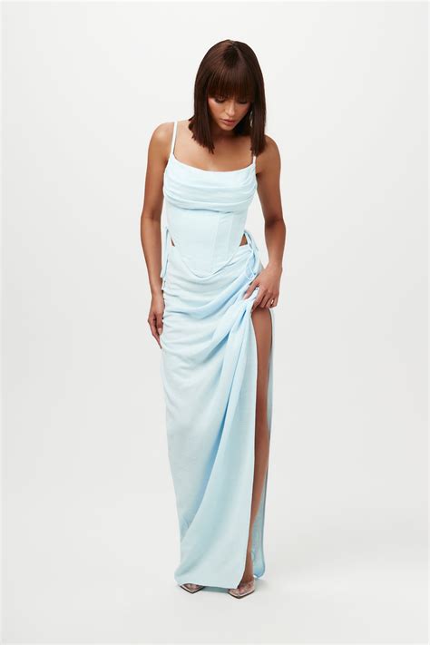 Linen High Slit Maxi Skirt Naked Wardrobe