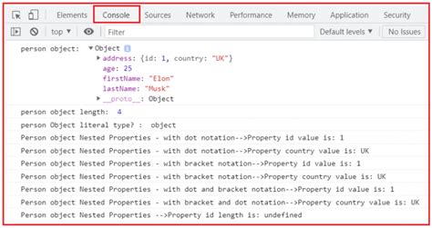 Javascript Object Nested Properties Dot Net Tutorials