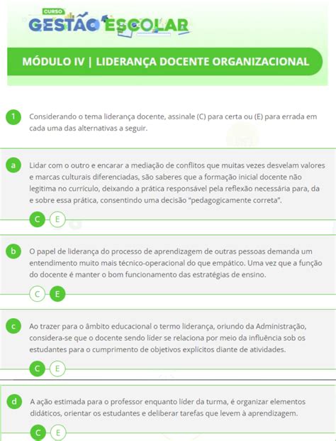 Sobre Liderança Assinale A Alternativa Correta