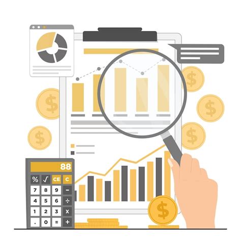 Premium Vector Flat Vector Financial Analyst Business Performance