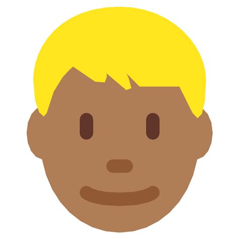 Man Medium Dark Skin Tone Blond Hair Vector Svg Icon Svg Repo