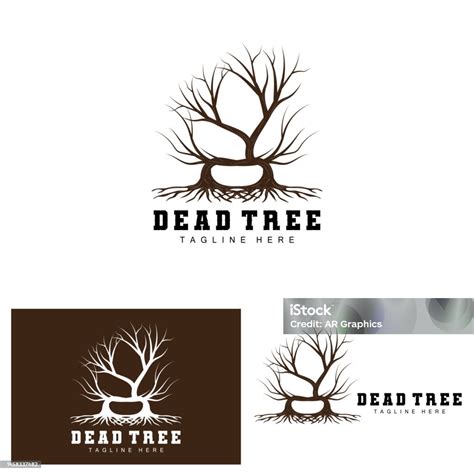 나무 로고 디자인 죽은 나무 일러스트 레이 션 야생 나무 절단 지구 온난화 벡터 지구 가뭄 제품 브랜드 아이콘 교육에 대한 스톡 벡터 아트 및 기타 이미지 Istock