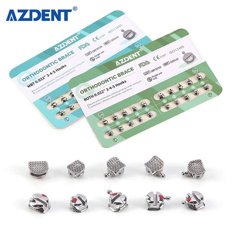 Azdent 20ps Rothmbt 022 Dental Spherical Comfortable Self Ligating