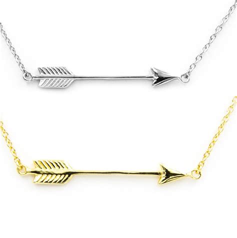 Arrow Necklace 925 Sterling Silver Arrow Necklace Etsy