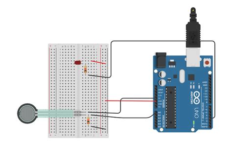 Circuit Design Pressure Sensor Tinkercad