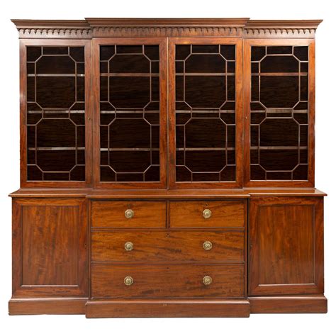 George Iii Mahogany Breakfrontbookcase At 1stdibs