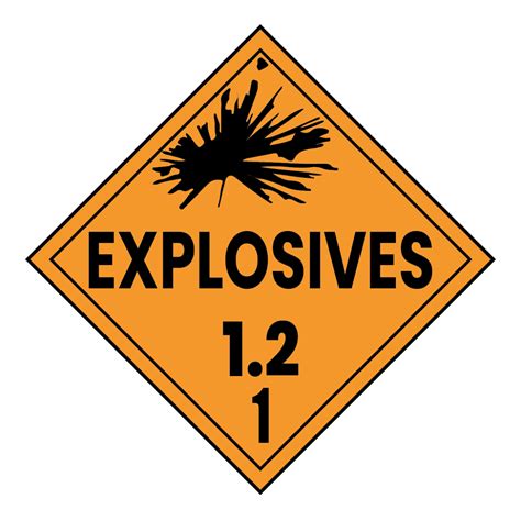 Class 1 2 Explosives Hazmat Placard Decal Or Magnetic Sign Placard Usdot Vinyl Stickers