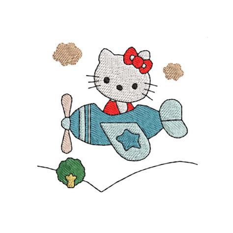 Hello Kitty Fly The Skies Embroidery Png Inspire Uplift