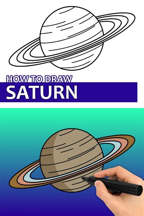 How To Draw Saturn In 2024 Space Drawings Line Art Drawings Easy