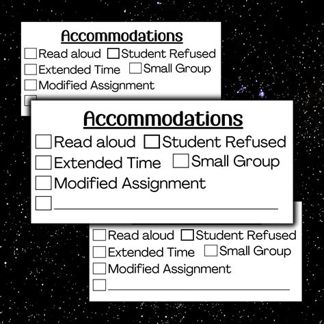Custom Sped Testing Modifications And Accommodation Sticker Label Etsy