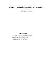 Lab Pdf Lab Introduction To Instruments ECOR Circuits Lab Section Group Member
