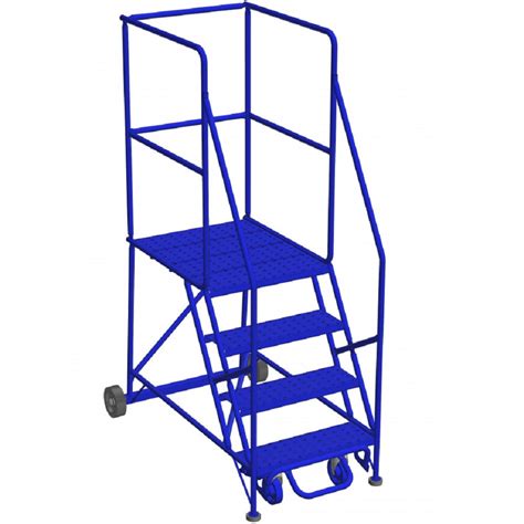 3 Step Rolling Safety Ladder With 30 Top Step