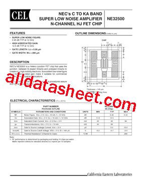 NE32500 Datasheet(PDF) - California Eastern Labs