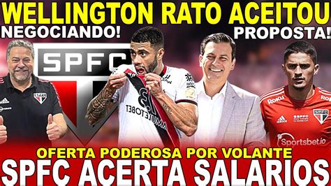 REVIRAVOLTA SPFC ACERTA SALÁRIO ATACANTE DIZ SIM PROPOSTA PODEROSA