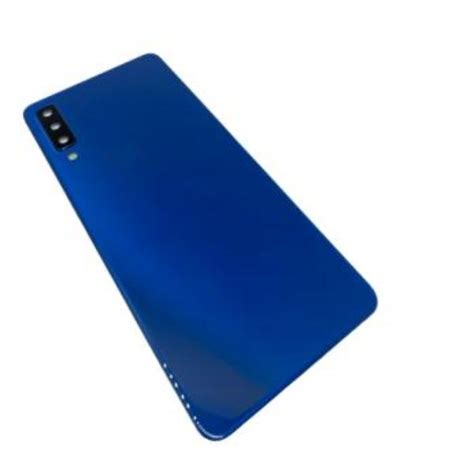 Tapa Compatible Para Samsung Galaxy A7 2018 Azul Con Lente