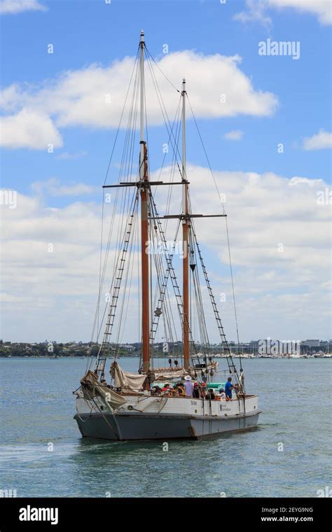 Wooden Scow Sailing