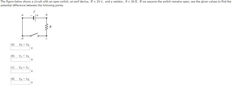Solved The Figure Below Shows A Circuit With An Open Switch Chegg Com