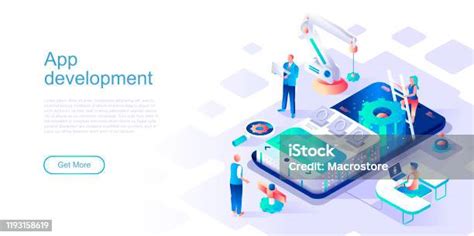 Template Vektor Halaman Arahan Pengembangan Aplikasi Perangkat Lunak