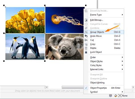 Cara Group Dan Ungroup Objek CorelDraw Pintutorial