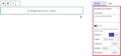 Animated Text Block B Blocks