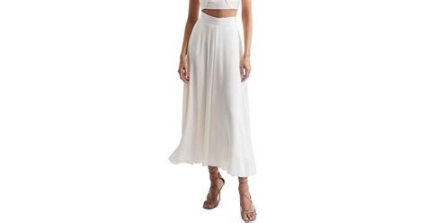Reiss Ruby Maxi Skirt In White Lyst