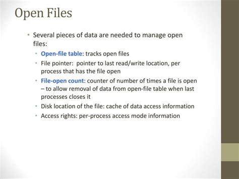 Operating System File System Interface PPT