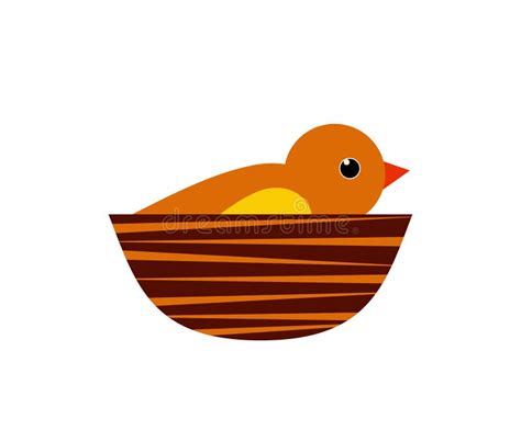 Nesting Bird Stock Vector Illustration Of Orange Animal 358778236