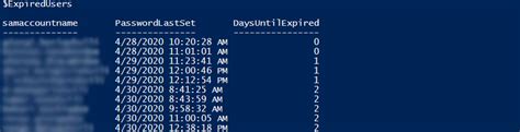 Active Directory Display Ad User Password Expiration Dates And Users