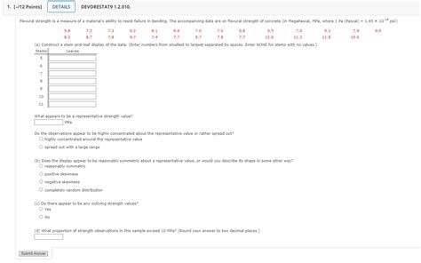 Solved What Appears To Be A Representative Strength Value