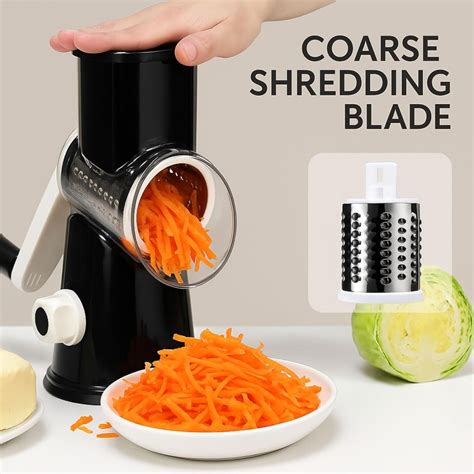 Rotary Cheese Grater With 3 Blades Retronz