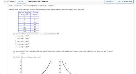 Solved For This Exercise Round All Regression Parameters To