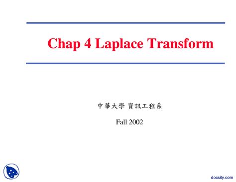 basic laplace transforms and differential equations signals and systems