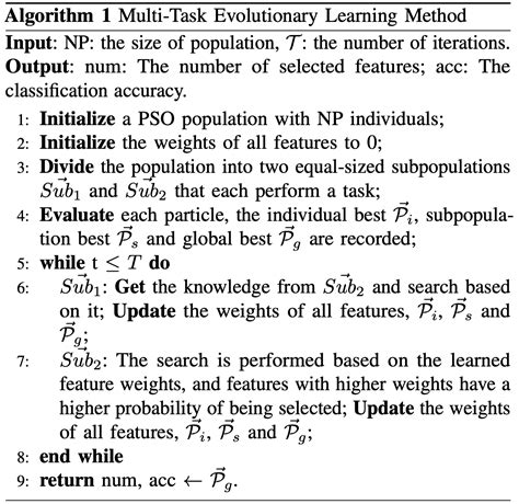 Tkde 24 面向高维特征选择的高效多任务进化学习 Efficient Multi Task Evolutionary Learning For High Dimensional