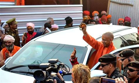 Uttar Pradesh Cm Yogi Adityanath Interacts With Sadhus