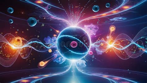 Dynamic Quantum Energy Explosion Cosmic Realm Digital Art Abstract Futuristic View Unleashing