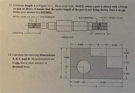 solved 22 compute length a in figure 11 1 show your work