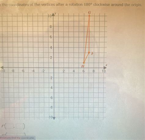 Solved E The Coordinates Of The Vertices After A Rotation