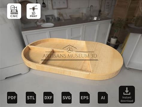 Free Serving Tray V3 Files For Cnc And 3d Printer Dxf Stl Free 3d Model