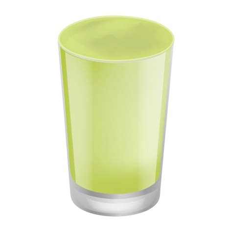 Icono De Batido Verde Ilustración Realista Del Icono De Vector De