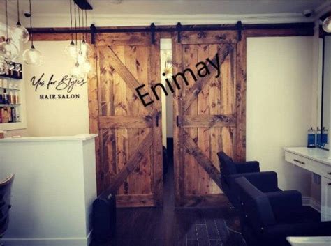 Two Custom Rustic Industrial Sliding Barn Door Custom Made Sliding Barn