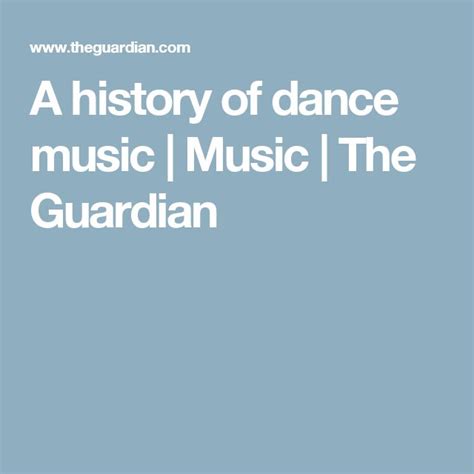A History Of Dance Music Music The Guardian History Of Dance