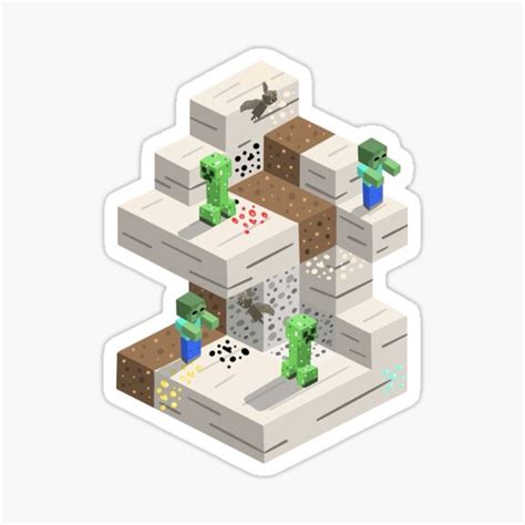 Minecraft Cave Sticker For Sale By Qloc Redbubble