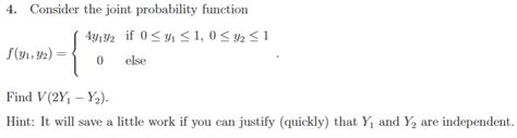 Solved Consider The Joint Probability Chegg