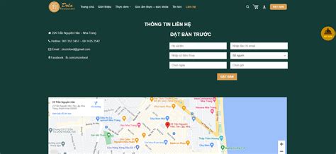 Mẫu Website Dola Restaurant